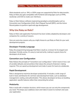 Why Ruby On Rails Is So Popular Unveiling Its Key Advantages PDF