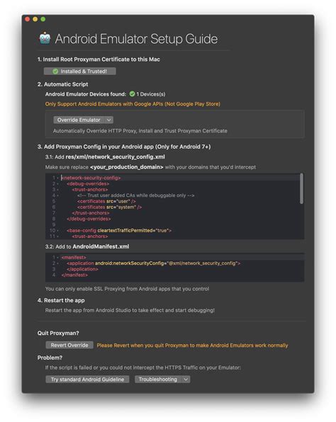 Automatic Script For Android Emulator Proxyman Documentation