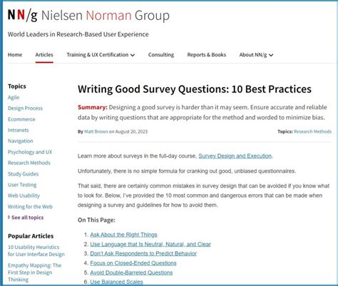 Writing Good Survey Questions Best Practices Z E I T U N G