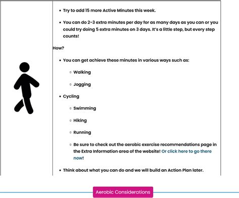 Example Tailored Advice For A Participant Who Self Reported 50 Physical Download Scientific