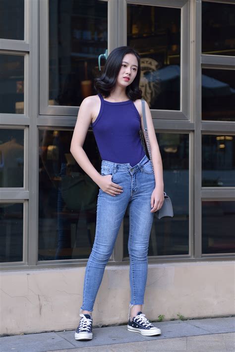 Selected street shots – cute and pure beauties in jeans - V2PH