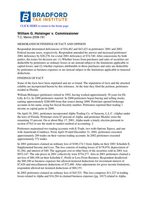 Tcmemo2008 191 Pdf Tax Deduction Expense