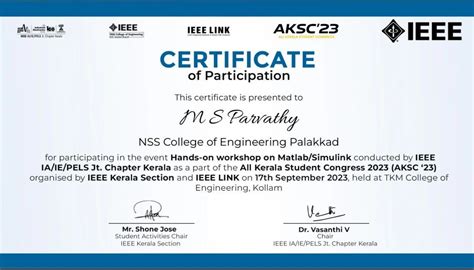 Ms Parvathy On Linkedin Ieee Professionaldevelopment Matlabsimulink