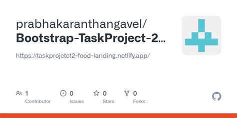 GitHub Prabhakaranthangavel Bootstrap TaskProject 2 Food Landing Https Taskprojetct2 Food