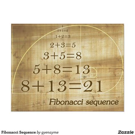 Fibonacci Sequence Poster In 2021 Fibonacci Sequence Fibonacci Fibonacci Golden