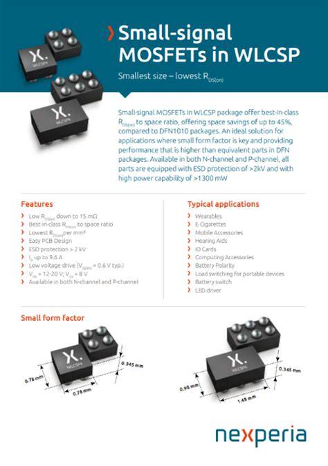 Wlcsp Mosfets Wlcsp Mosfets Nexperia