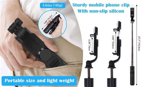 EMERYDEAL Bluetooth Selfie Stick With Led Light And Tripod Stand In Multifunctional