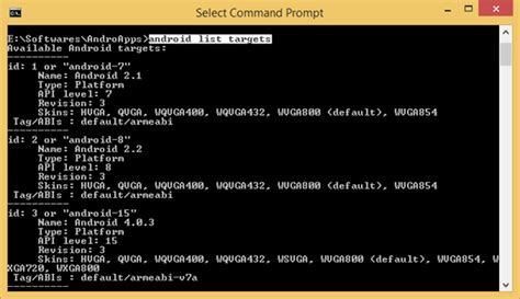 Creating New Android Project Using Command Line Tools