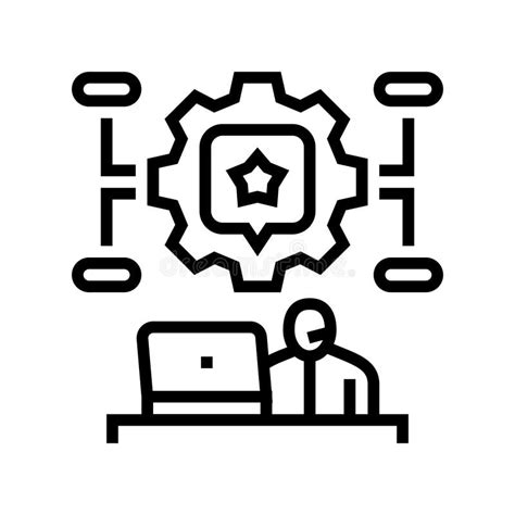 Coordination Event Agency Line Icon Vector Illustration Stock Illustration Illustration Of