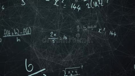 Animation Of Mathematical Equations Over Connections Stock Video Video Of Internet Icon