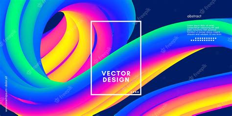 Premium Vector Abstract Fluid Background With Colorful Gradient Curved Shape