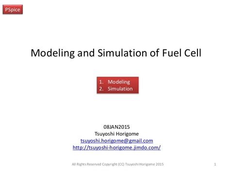 Modeling And Simulation Of Fuel Cell