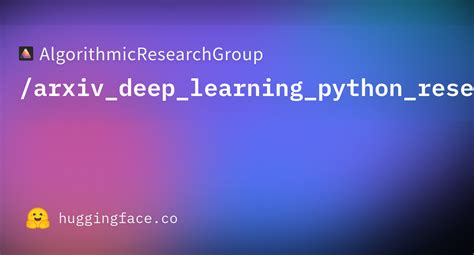 AlgorithmicResearchGroup Arxiv Deep Learning Python Research Code