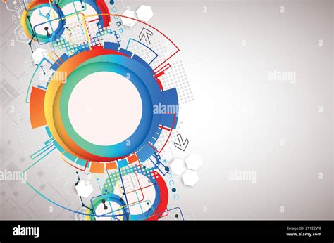 Abstract Technological Background With Various Technological Elements Structure Pattern