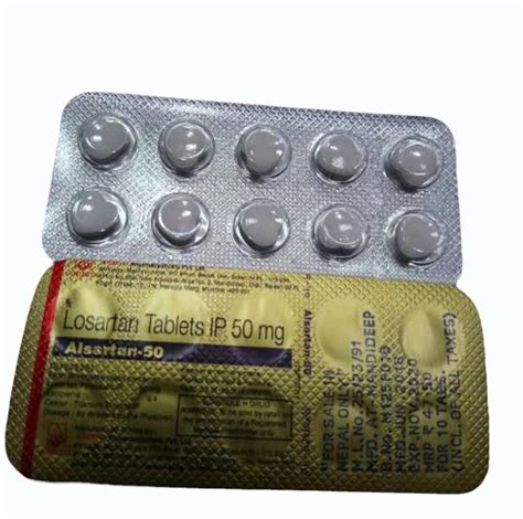 Losartan 50 Mg Tablets Alsartan At Rs 7640strip लोसार्टन पोटैशियम