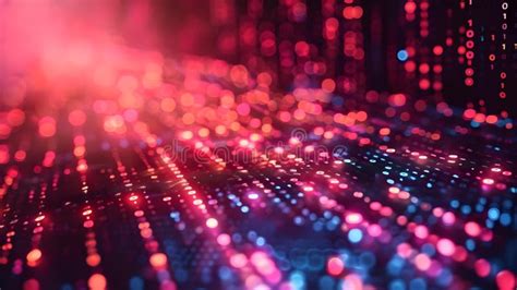 close up image of fiber optics depicting binary code technology concept