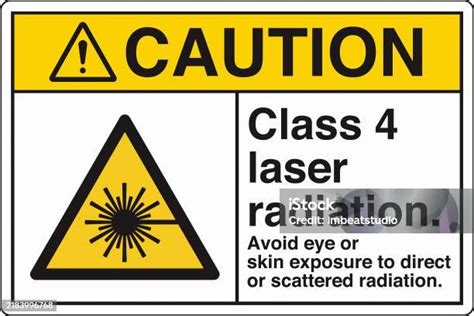 Ansi Z535 안전 표지 표시 라벨 기호 기호 픽토그램 표준 주의 클래스 4 레이저 방사선 텍스트로 직접 또는 산란 방사선에 눈이나 피부가 노출되지 않도록 하십시오 풍경
