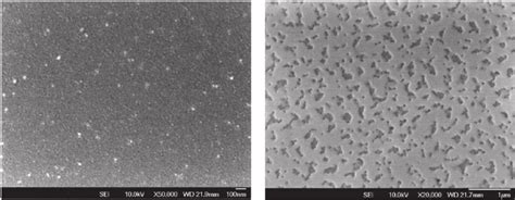 sem image of the surface with ge nanoclusters grown at the silicon