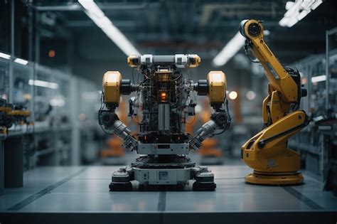 Journey Through A Hightech Laboratory Of Advanced Robotics And Artificial Intelligence Premium