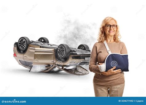 Woman With A Broken Arm Car Crash Injury Stock Photo Image Of Bone Bandage 324671942