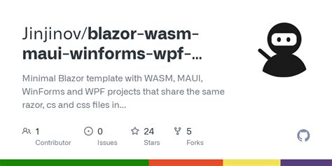 Issues · Jinjinovblazor Wasm Maui Winforms Wpf Template · Github