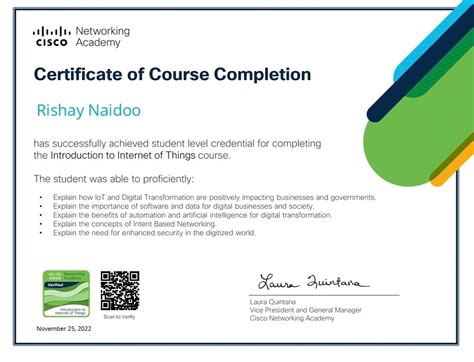 rishay naidoo on linkedin iot cisconetworkingacademy certification internetofthings