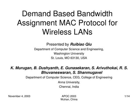 Ppt Demand Based Bandwidth Assignment Mac Protocol For Wireless Lans