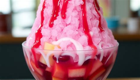 Nam Kang Sai Thai Shaved Ice Dessert Cold And Sweet
