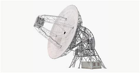 Triangular Satellite Dish On Multi Level Support Structure 3d Incl