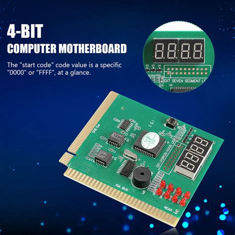4 Digit Pc Analyzer Computer Diagnostic Post Card Motherboard Tester For Isa Pci Ebay