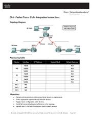 Packet Tracer Skills Integration Instructions Ch1 Packet Tracer Skills Integration