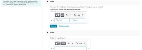 solved part a examining your image in a convex mirror whose