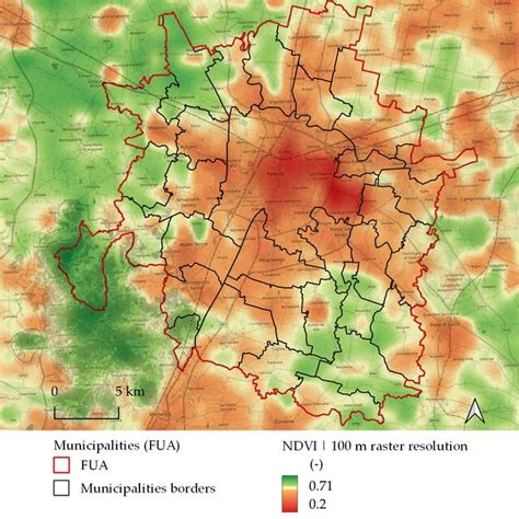 ndvi map median value geovisualising green areas in the functional
