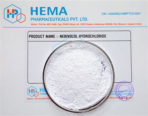 Nebivolol Hydrochloride Exporter Nebivolol Hydrochloride Manufacturer In Ankleshwar Supplier