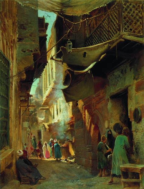 Street In Cairo Bilder Gemälde Und Ölgemälde Replikation