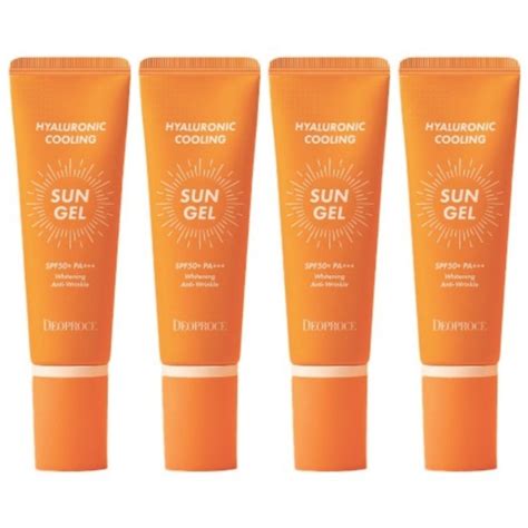 Deoproce Hyaluronic Cooling Sun Gel SPF50+ PA+++ 50ml*4Pcs – LIPTAIL