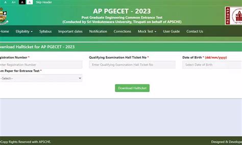 Ap Pgecet 2023 Admit Cards Released Exams From May 28