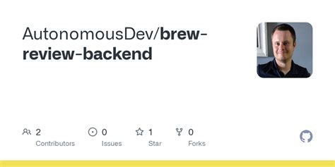 GitHub AutonomousDev Brew Review Backend