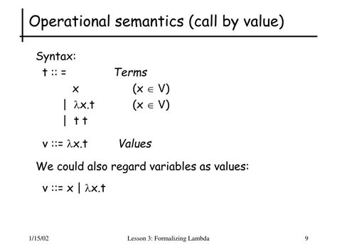ppt lesson 3 formalizing and implementing pure lambda calculus