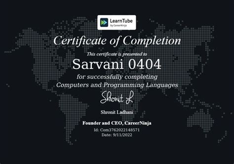 s sarvani on linkedin programming