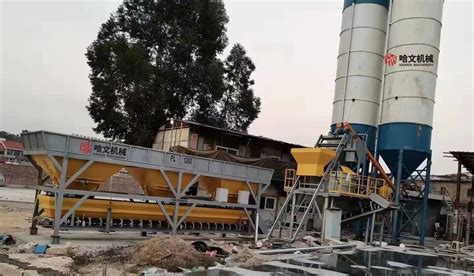 Concrete Horizontal Twin Shaft Mixer With Hoist Bucket Mixer For Block Machine And Concrete