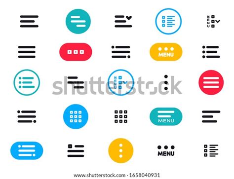 Menu Ui Design Elements Icons Set Stock Vector Royalty Free Shutterstock