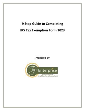 Fillable Online 9 Step Guide To Completing IRS Tax Exemption Form Ty Enterprise Fax Email
