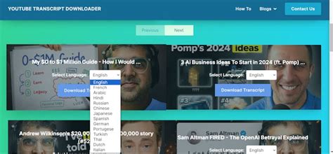 Youtube Transcript Downloader Download Transcripts In Bulk