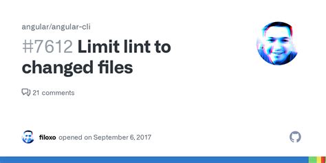 Limit Lint To Changed Files Issue Angular Angular Cli GitHub
