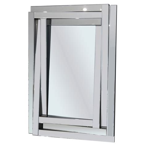 Vertigo Modern Multi Facet Glass Frame Mirror 120cm X 80cm Mirrors Exclusive Mirrors