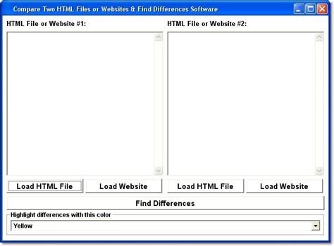 compare two html files or websites and find differences software main