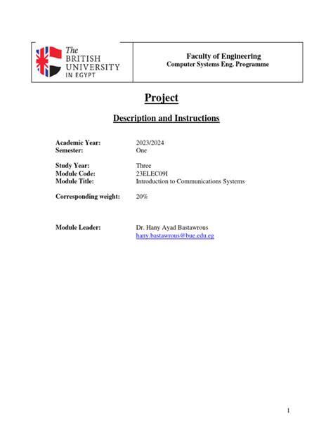 Project Introduction To Communications Pdf Computing