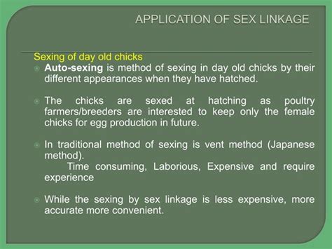Sex Linked Inheritance Sex Influence Inheritance And Sex Limited Characters PPTX Genetics