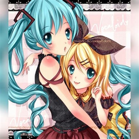 Miku X Rin Vocaloid Hatsunemiku Hatsune Miku Mikuhatsune Kagaminerin Kagamine